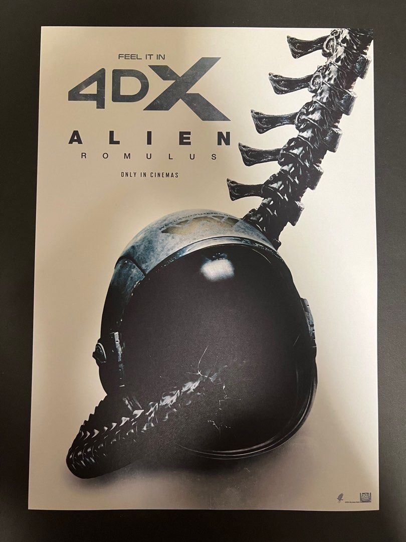 Alien Romulus 4DX A3 Poster, 興趣及遊戲, 玩具 & 遊戲類 - Carousell