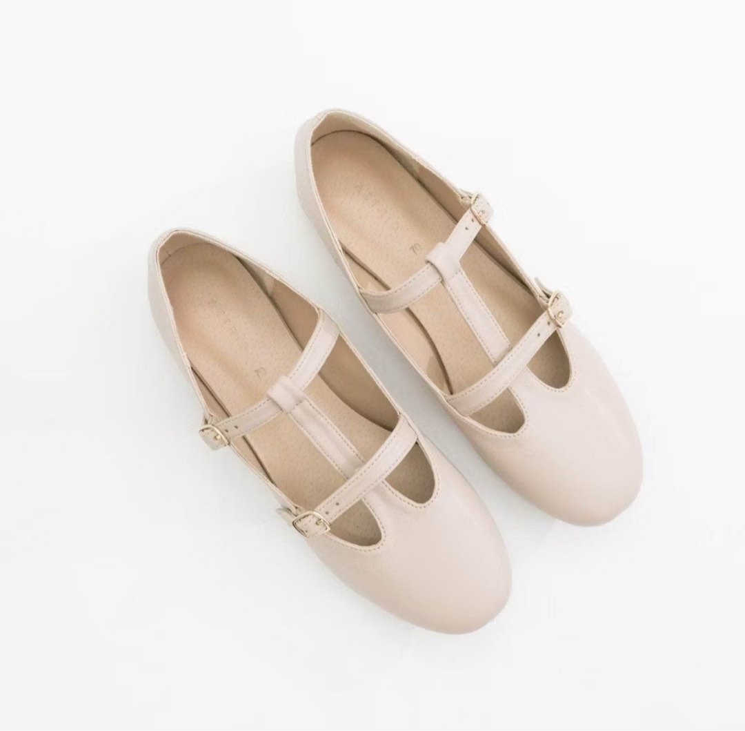 Aztrid round toe mary jane ballet flat shoes, Women's Fashion, Footwear ...