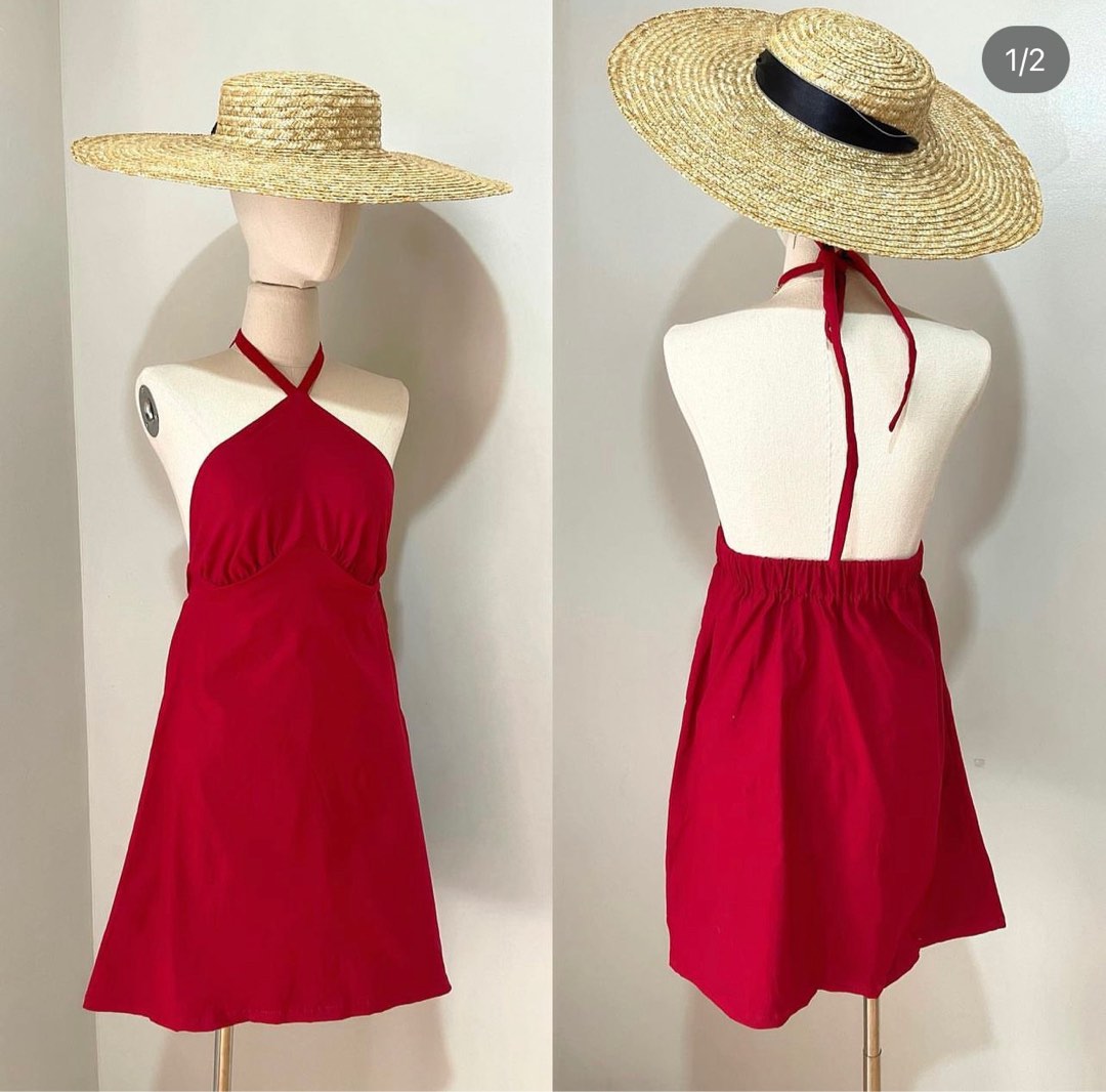 Backless Red Dress from Wear Kim Santiago, Women's Fashion, Dresses ...