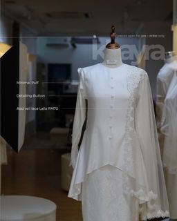 Wanzar Zehra Bride in White Dailyn Off White Baju Nikah Solemnisation ...