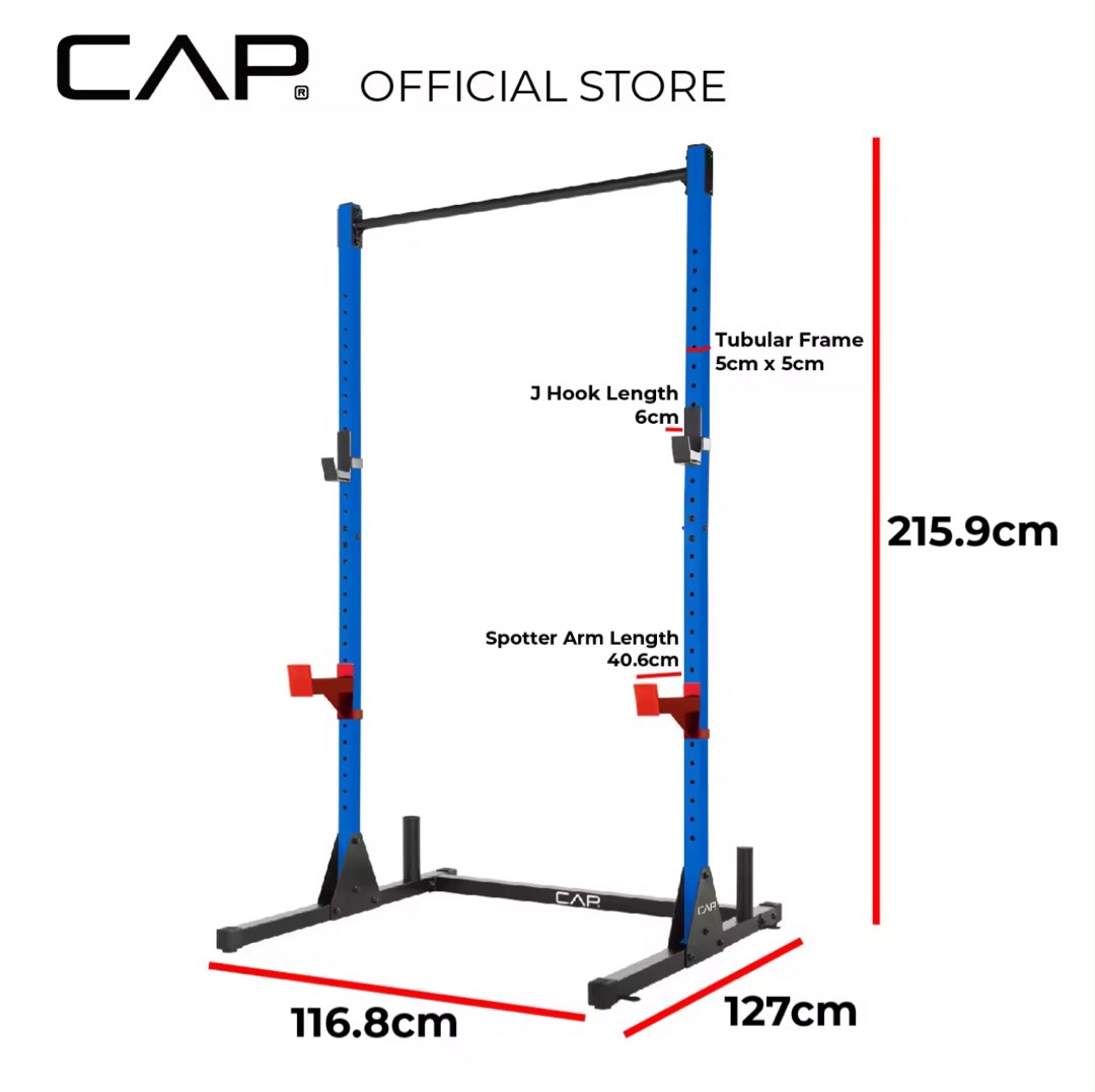 [Unused] Cap Barbell Power Rack Exercise Stand Fitness Gym Barbell Rack Squat Rack Pull Chin Up ...