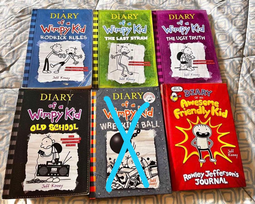 Diary of A Wimpy Kid bundle of 5, Hobbies & Toys, Books & Magazines ...