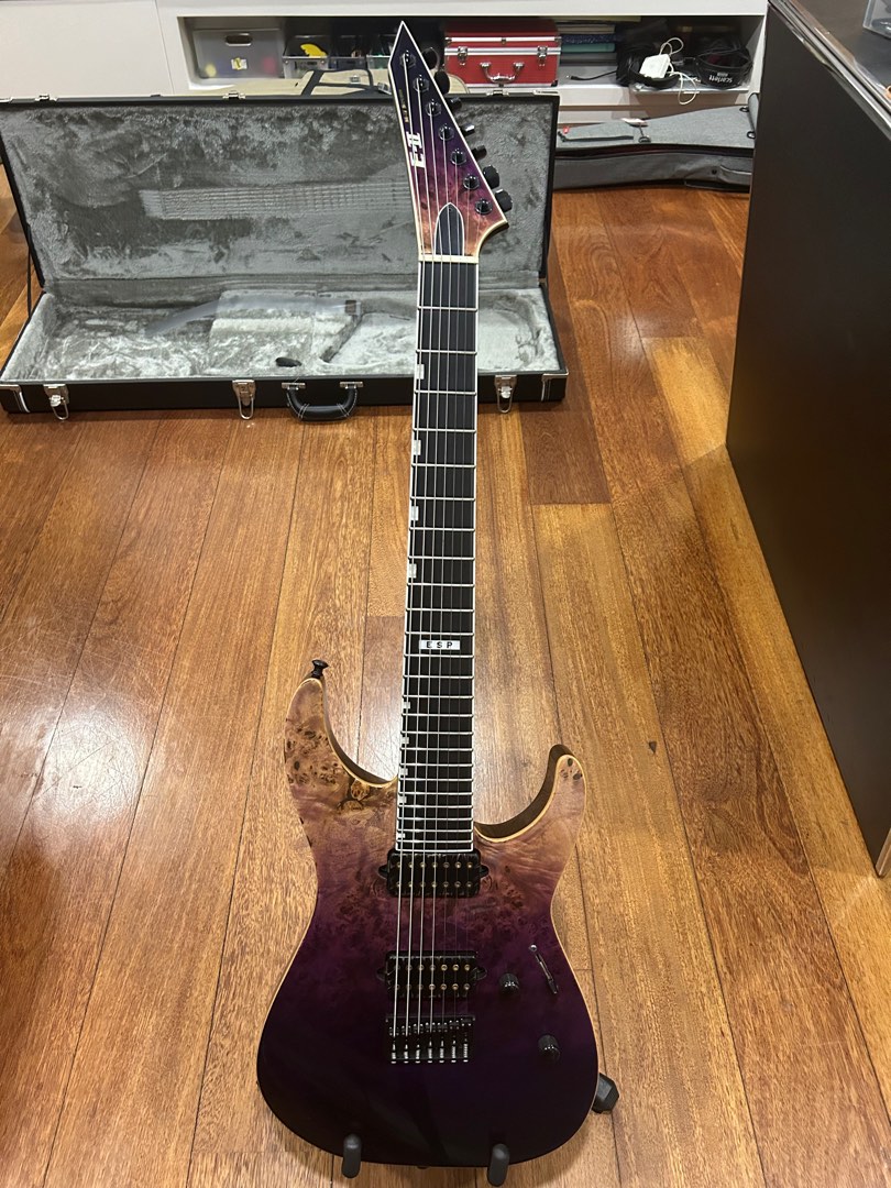 ESP Japan E-II M-II 7 NT - Purple Natural Fade, Hobbies & Toys, Music ...