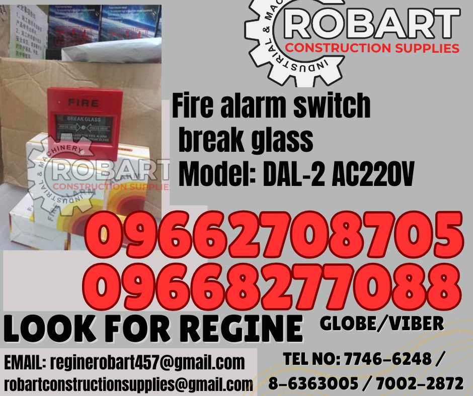 Fire alarm switch break glass Model: DAL-2 AC220V, Commercial ...