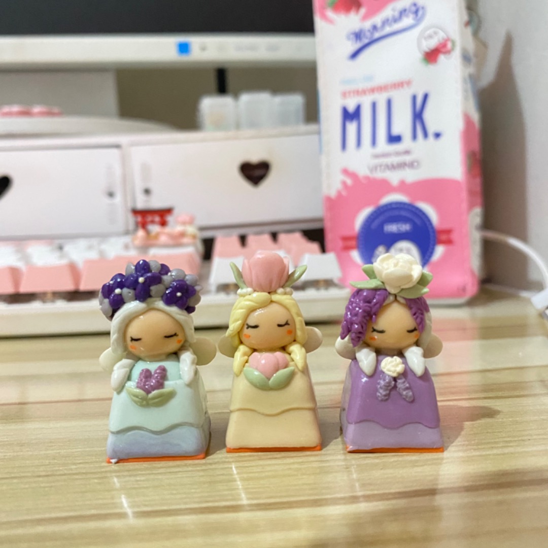 Flower Fairy Keycap for Mechanical Keyboard, Computers & Tech, Parts ...