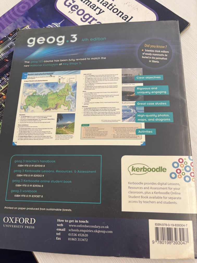geog.3 Geography 4th edition for Key stage 3, Hobbies & Toys, Books & Magazines, Textbooks on ...