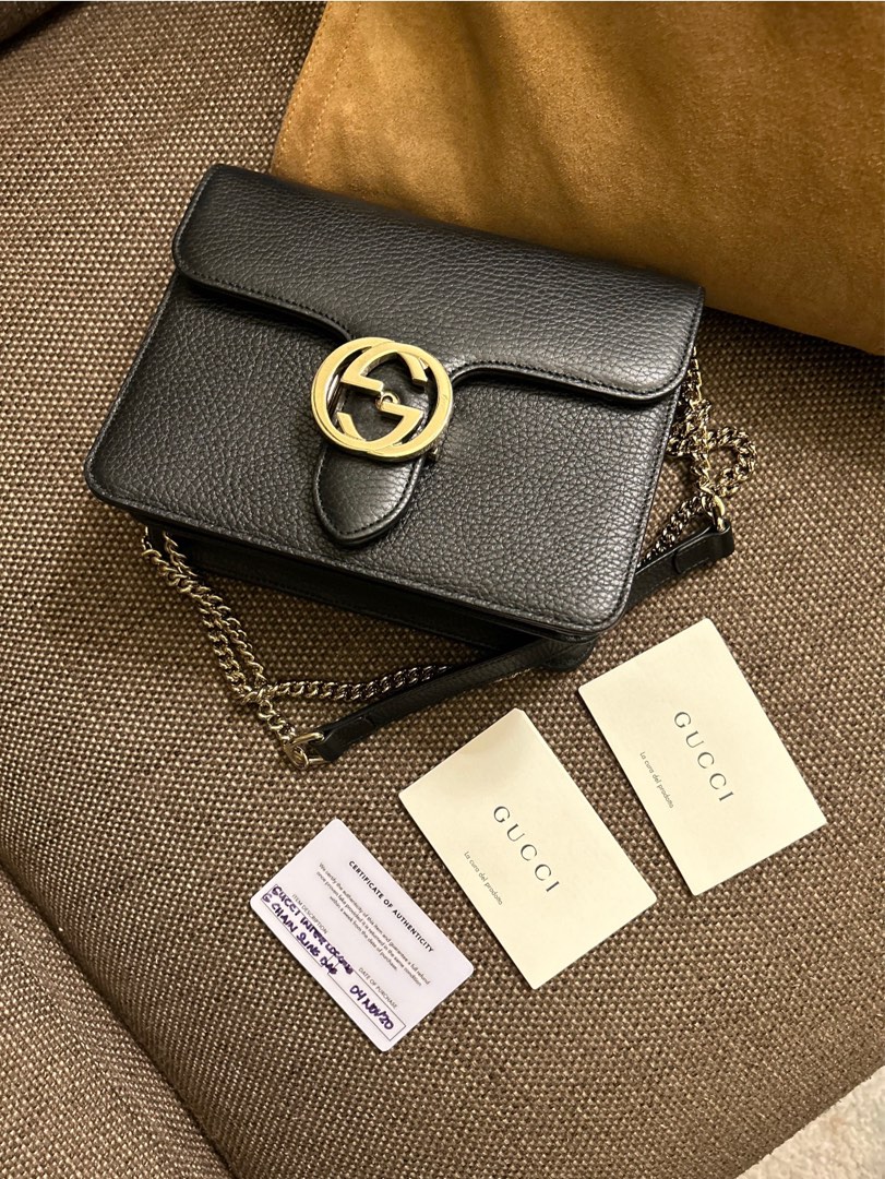 Gucci Interlock GG Small in Black, Luxury, Bags & Wallets on Carousell