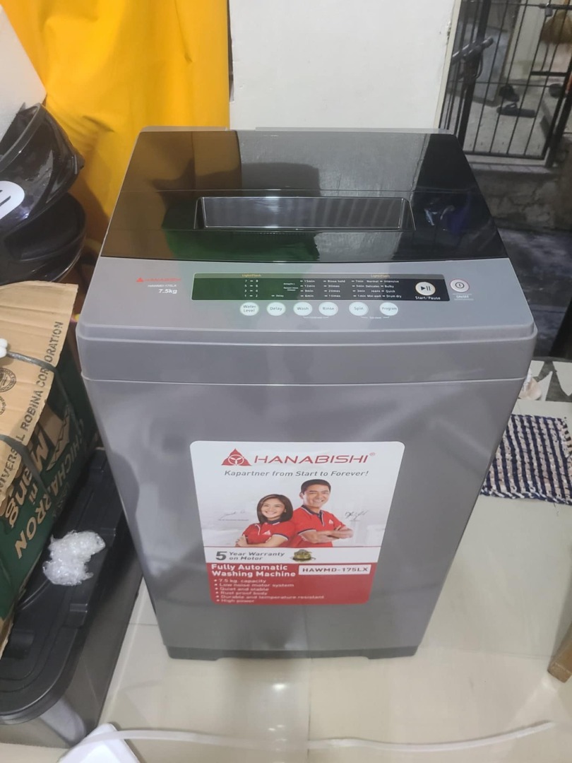 Hanabishi Automatic Washing Machine 7.5kg, TV & Home Appliances ...