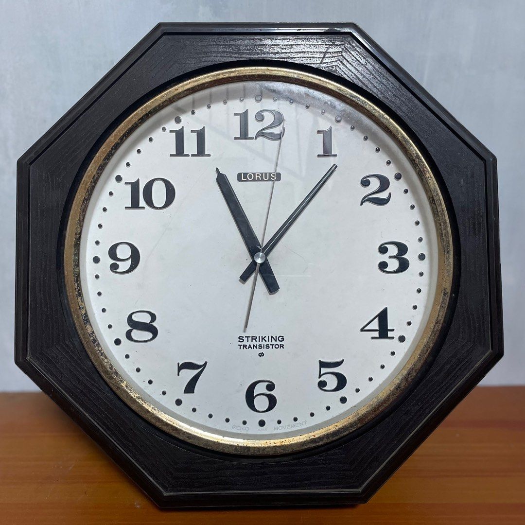 Jam dinding antik jadul bunyi ding dong Lorus Japan, Perabotan Rumah di ...