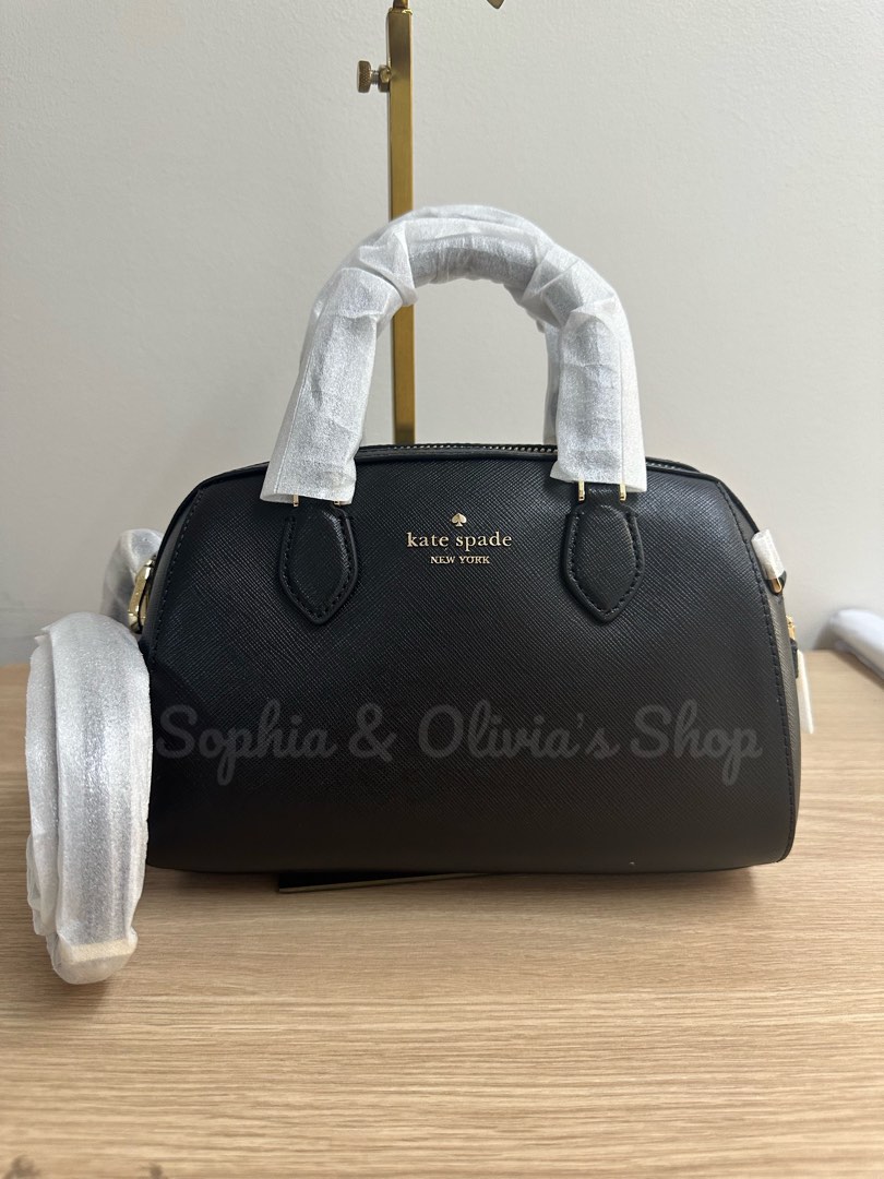 Kate Spade Madison Leather Duffle Crossbody Black, Luxury, Bags ...