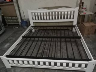 Vintage RESTORED Art Deco Burmese Teak Wood Queen Bed Katil Kayu Jati ...