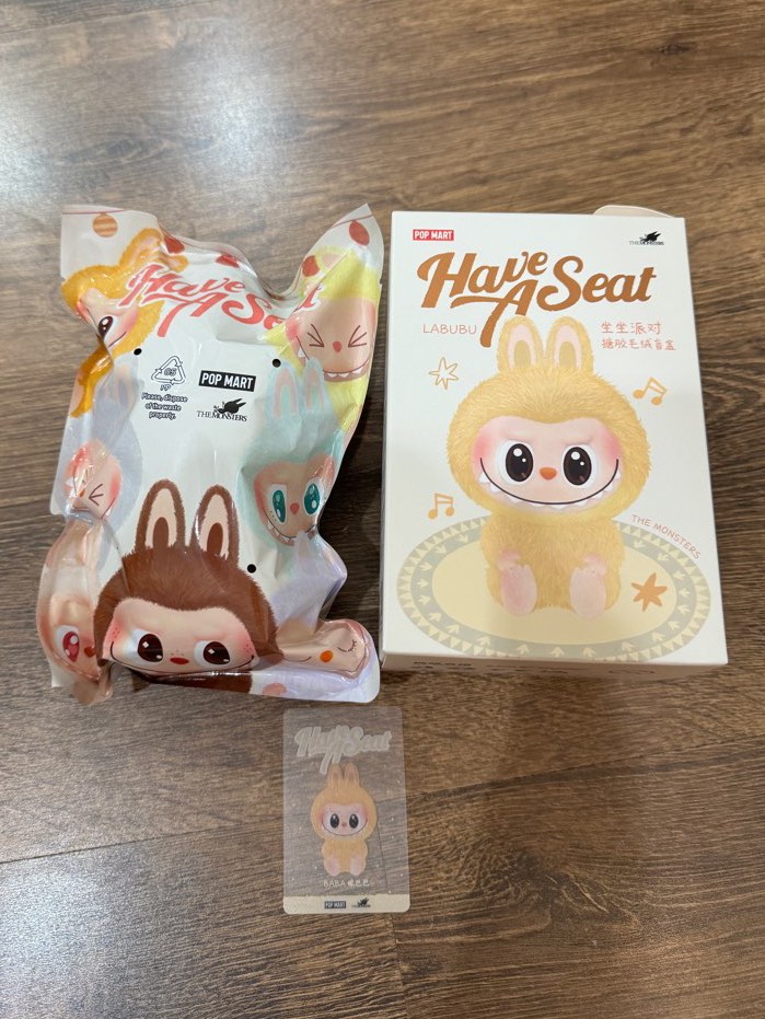 LABUBU V2 - HAVE A SEAT (BABA) SEALED, Toys & Collectibles, Lainnya di ...