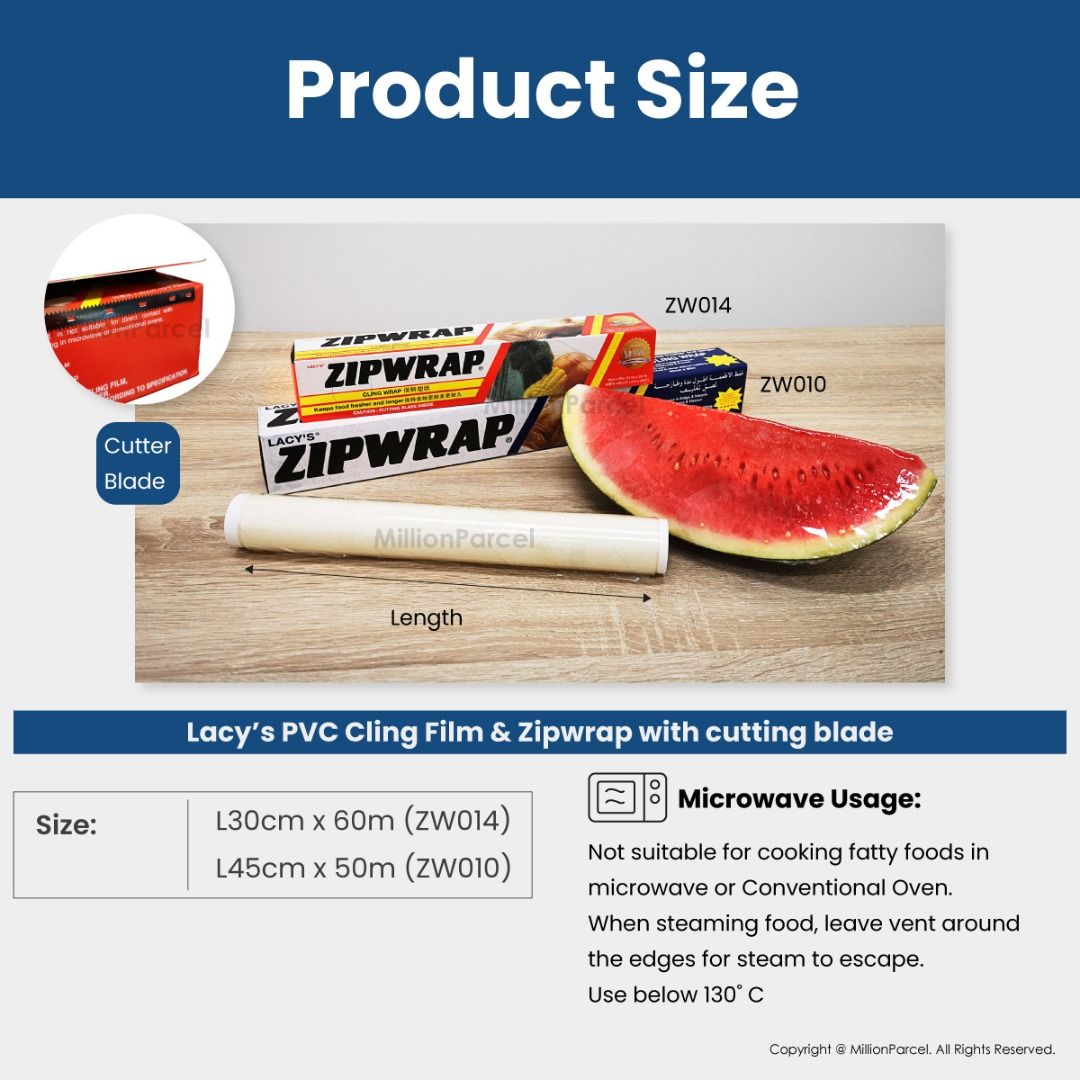 Lacy’s PVC Cling Film | Plastic Food Wrap | Chef bake Baking Paper | Aluminum Foil, TV & Home ...