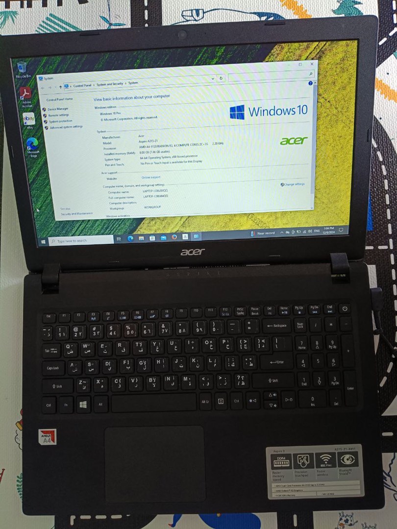 laptop acer amd radeon r3 8gb ram/ddr4/500gb hdd, Computers & Tech ...