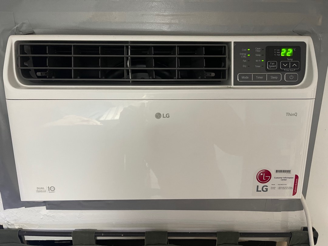 LG INVERTER WINDOW TYPE AIRCON, TV & Home Appliances, Air Conditioning ...