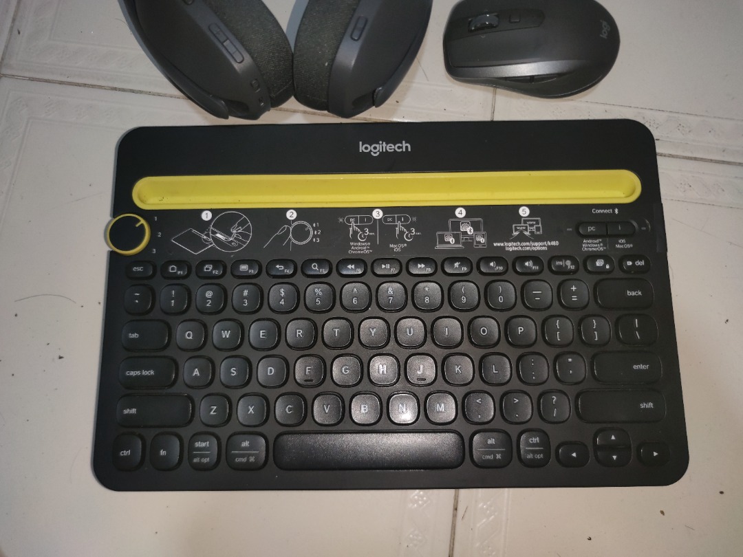 Logitech Zone Vibe 100 Bluetooth wireless headset, K480 keyboard and MX Anywhere 2S mouse set ...