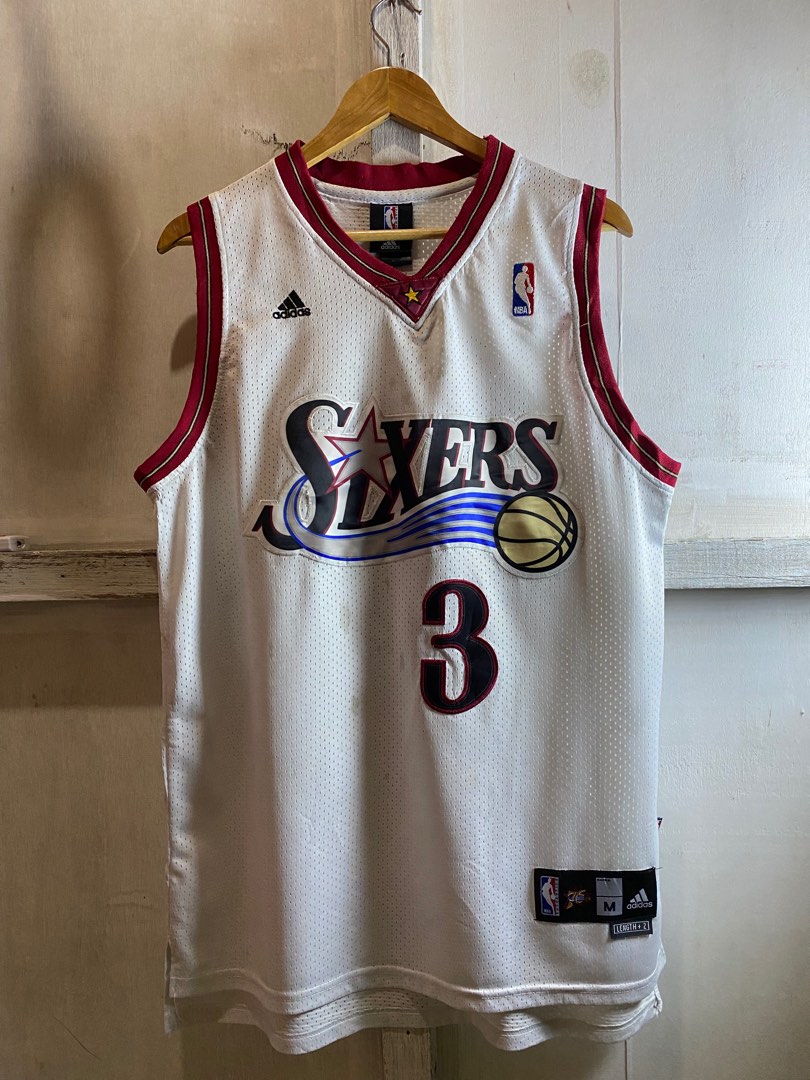 NBA 76 sixers Home Jersey @ Allen Iverson #3, Men's Fashion, Tops & Sets, Tshirts & Polo Shirts ...