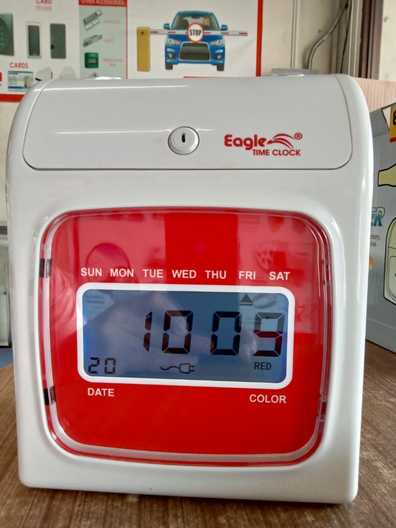 NT-3800 EAGLE TIME BUNDY CLOCK PUNCH CARD MACHINE TIME CARD MACHINE ...