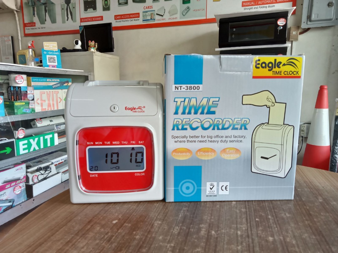 NT-3800 EAGLE TIME BUNDY CLOCK PUNCH CARD MACHINE TIME CARD MACHINE ...