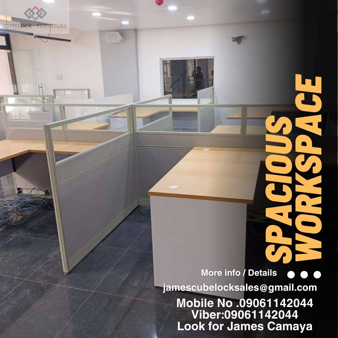 Office Workstation In Laminated Designs W/Table Top L-Shape, Furniture ...