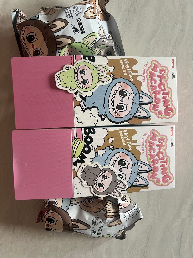 Pop Mart Labubu Exciting Macaron (Green Grape and Sesame Bean), Hobbies ...