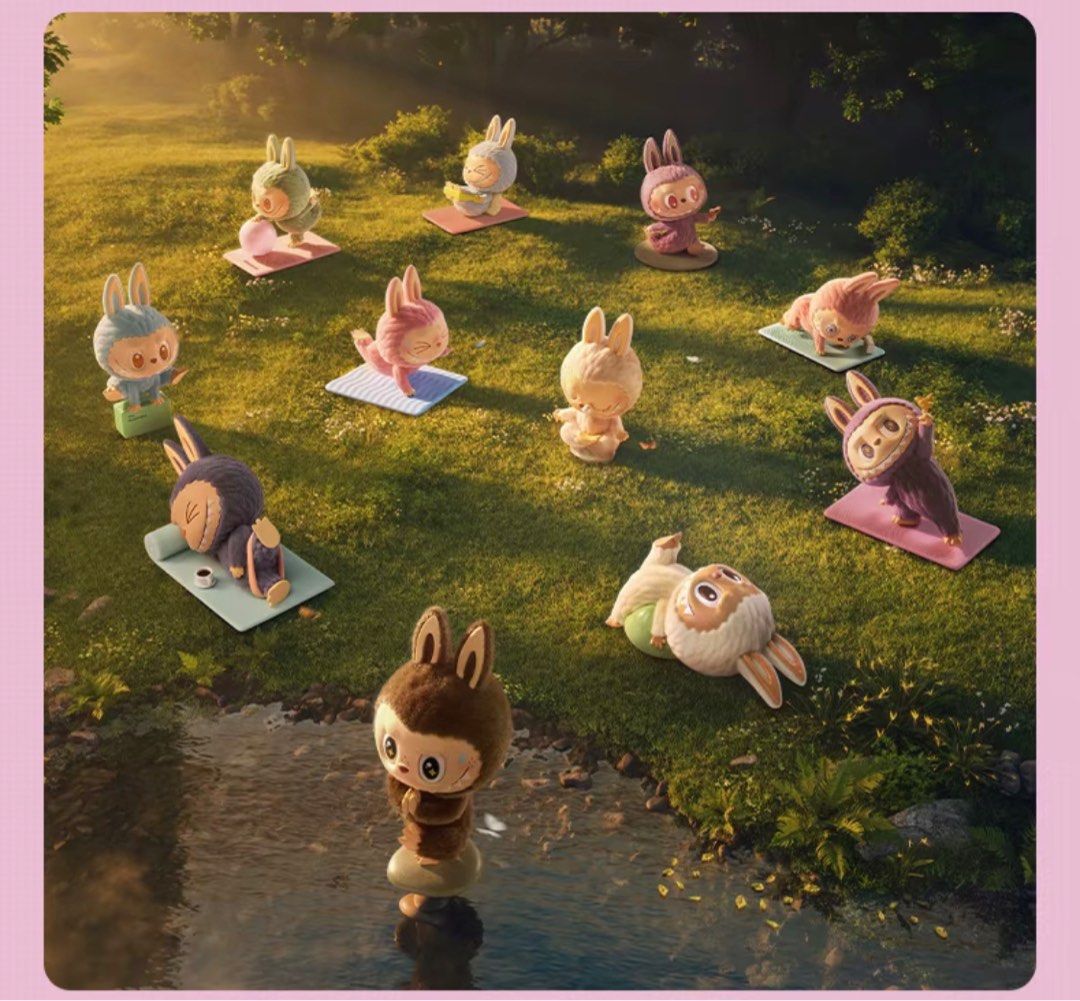 PopMart Labubu Lazy Yoga Figures, Hobbies & Toys, Toys & Games on Carousell
