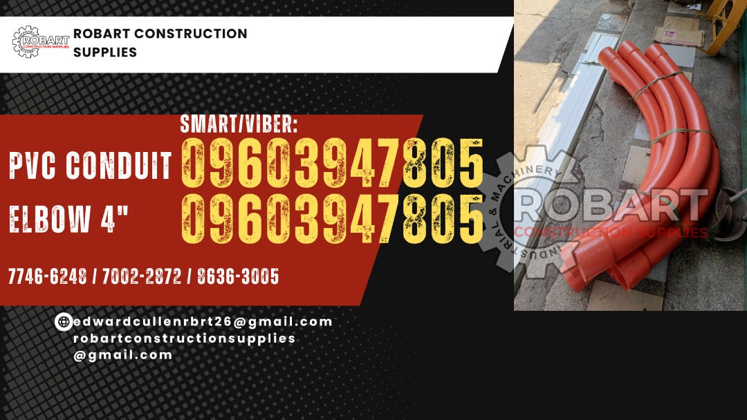 PVC Conduit Elbow 4" (110mm) (1mts Radius) (F), Commercial & Industrial ...