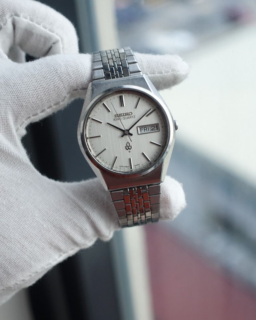 Seiko King Quartz Brushed Dial w/ orig Maruman bracelet, Men's Fashion ...