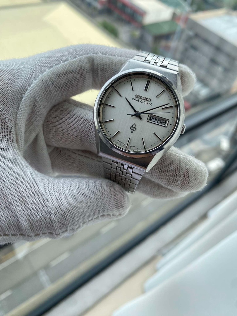 Seiko King Quartz Brushed Dial w/ orig Maruman bracelet, Men's Fashion ...