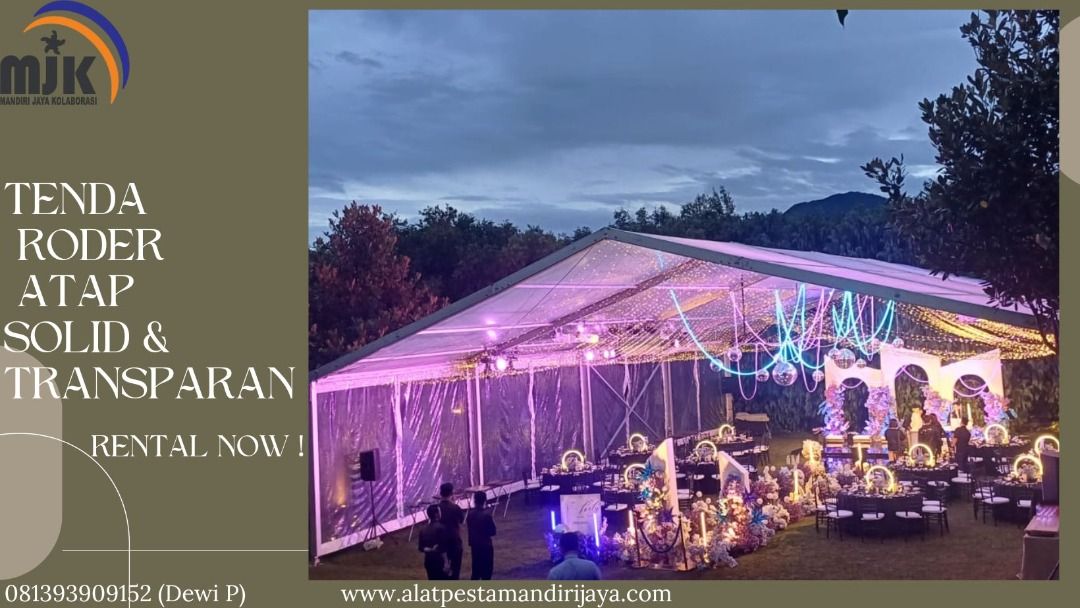 Sewa Roder Tenda Aman Dan Kokoh Atap Solid Dan Transparan di Jakarta ...