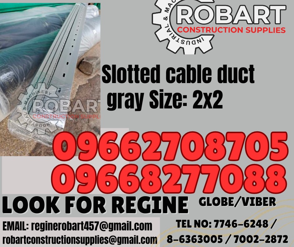 Slotted cable duct gray Size: 2x2, Commercial & Industrial ...