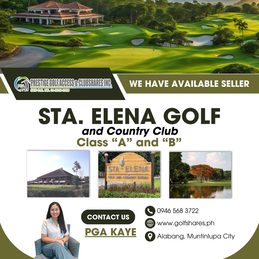 Sta. Elena Golf Share - Class A & B, Sports Equipment, Sports & Games ...