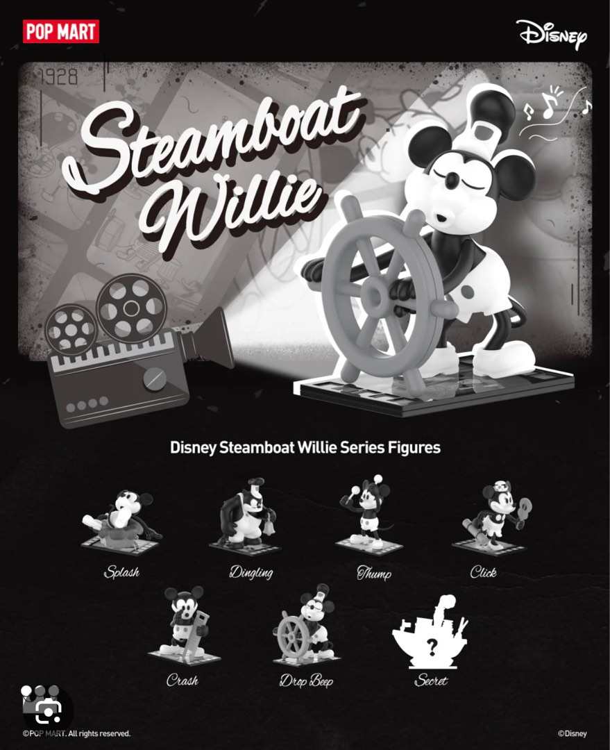 Steamboat Willie blind box, Toys & Collectibles, Lainnya di Carousell