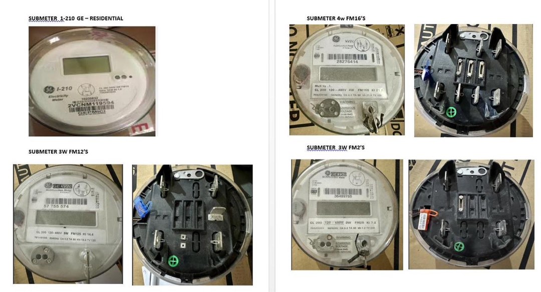 Submeter w/ Base GE KV2C any type, Commercial & Industrial ...