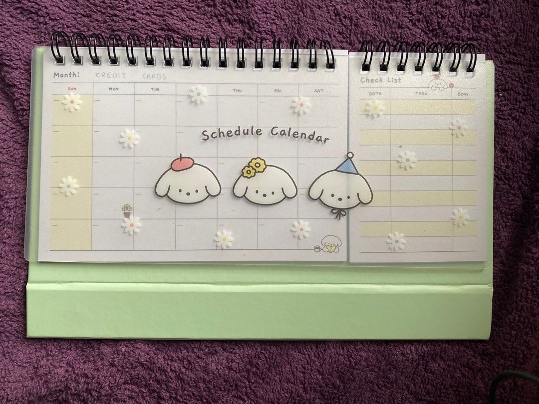 undated schedule calendar daiso, Hobbies & Toys, Stationary & Craft ...