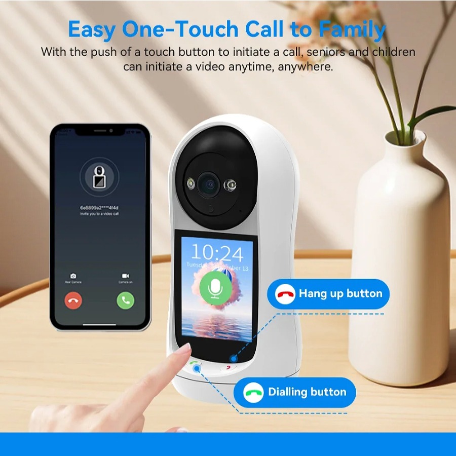 V380 PRO Video Call CCTV Camera 2MP IPS HD Screen Wireless Indoor WIFI Connection Voice ...
