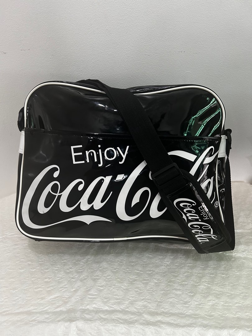 Vintage Coke Bag Patent Black (Rare), Men's Fashion, Bags, Sling Bags ...