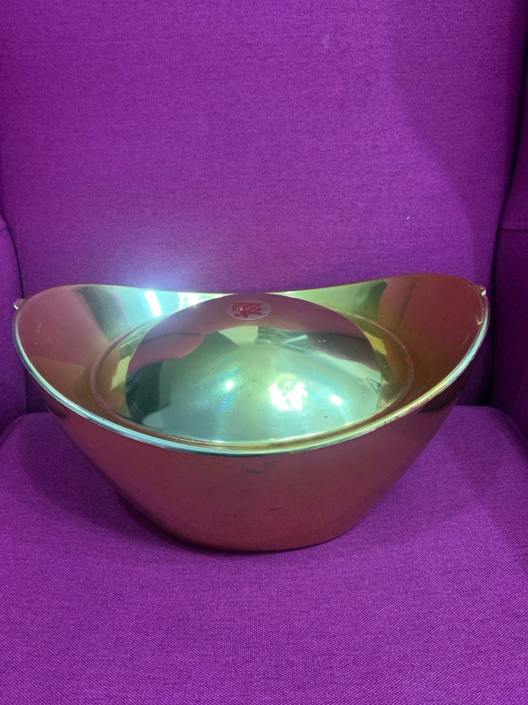 Vintage Gold Ingot Container for Cookies/Sweets, Furniture & Home ...