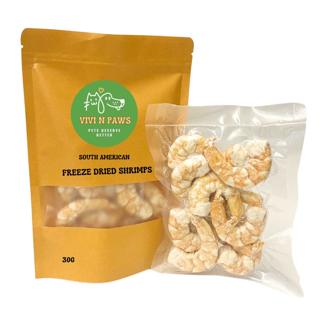 Vivi N Paws| 凍乾南美對蝦貓狗零食零食訓練零食 Freeze Dried Shrimps Pet Treats, 寵物用品, 寵物 ...