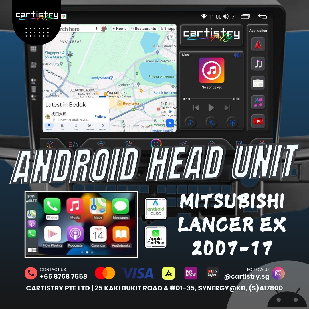 MITSUBISHI LANCER 9.7 10 10.4 INCH TESLA SCREEN 2K 13 ANDROID PLAYER ...