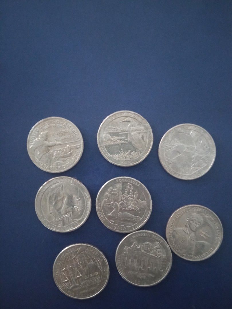 28 different designs US national parks quarters, Hobbies & Toys ...