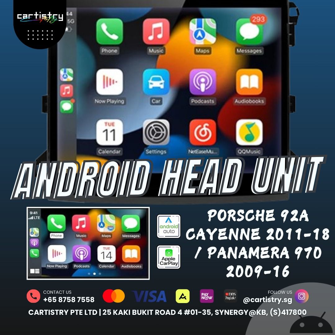 PORSCHE CAYENNE PORSCHE PANAMERA 8.4 INCH PCM3.1 PCM4.0 ANDROID PLAYER HEAD UNIT 8 CORE WIRED ...