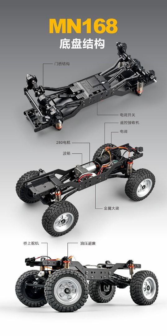 全新 莽牛 MN Model 1:12 MN168 LAND ROVER 路虎 攬勝 攀爬車 | 聯動指揮燈 | 2.4Ghz 遙控 | 4輪 ...
