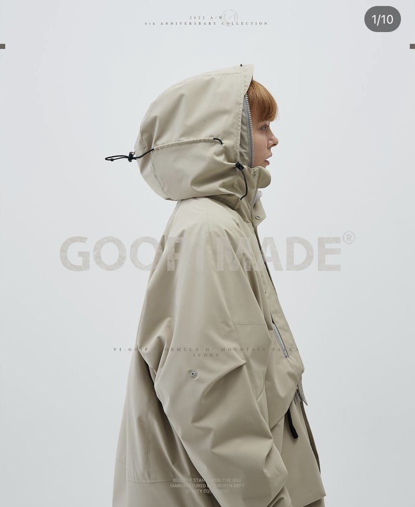 九成新 Goopi goopimade 六週 VI-G93P “Formula-G” Mountain Parka - 06, 男裝, 外套及 ...
