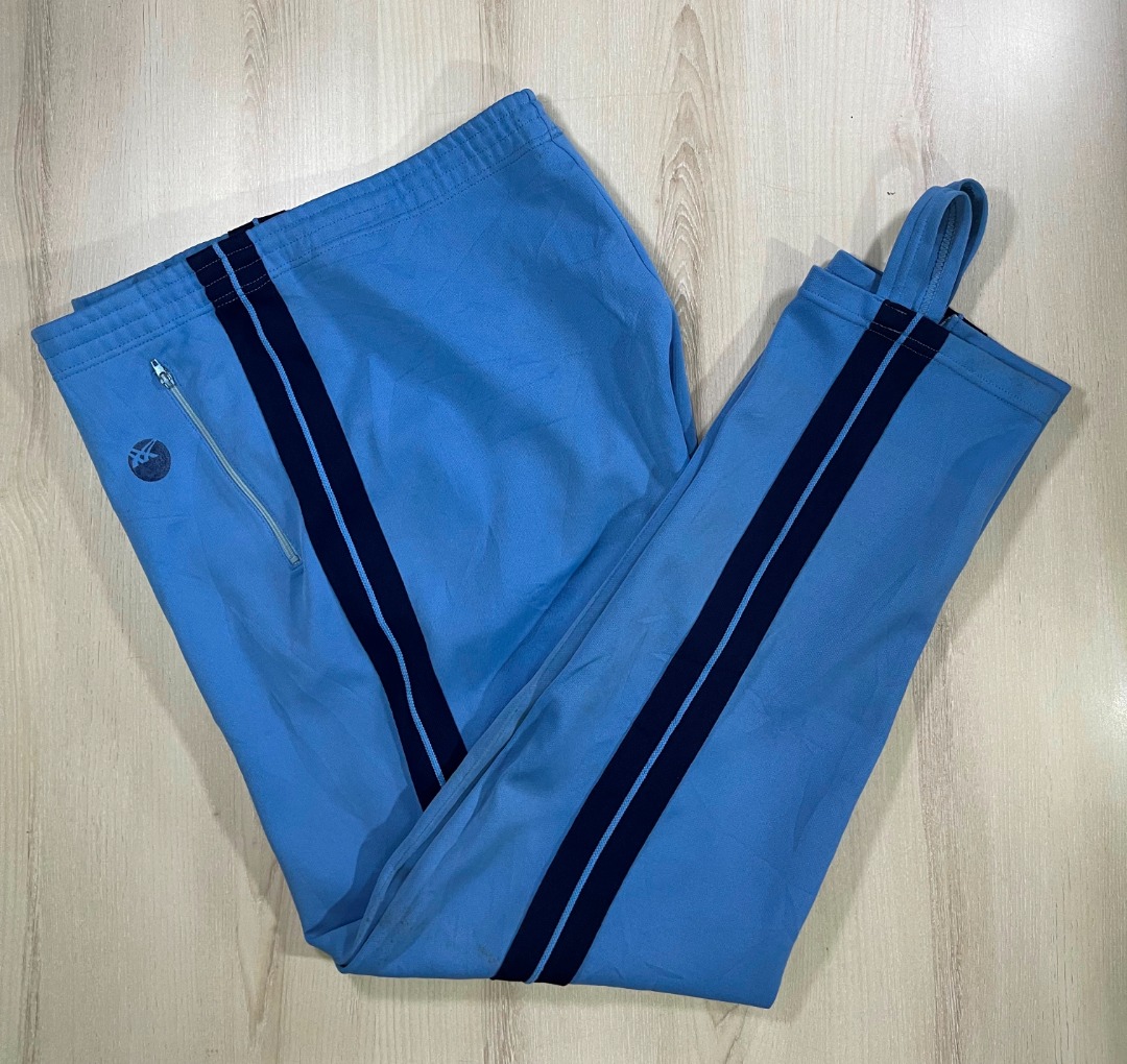 Asics Recorder Vintage Blue Track Pants #DL Used , Men's Fashion ...