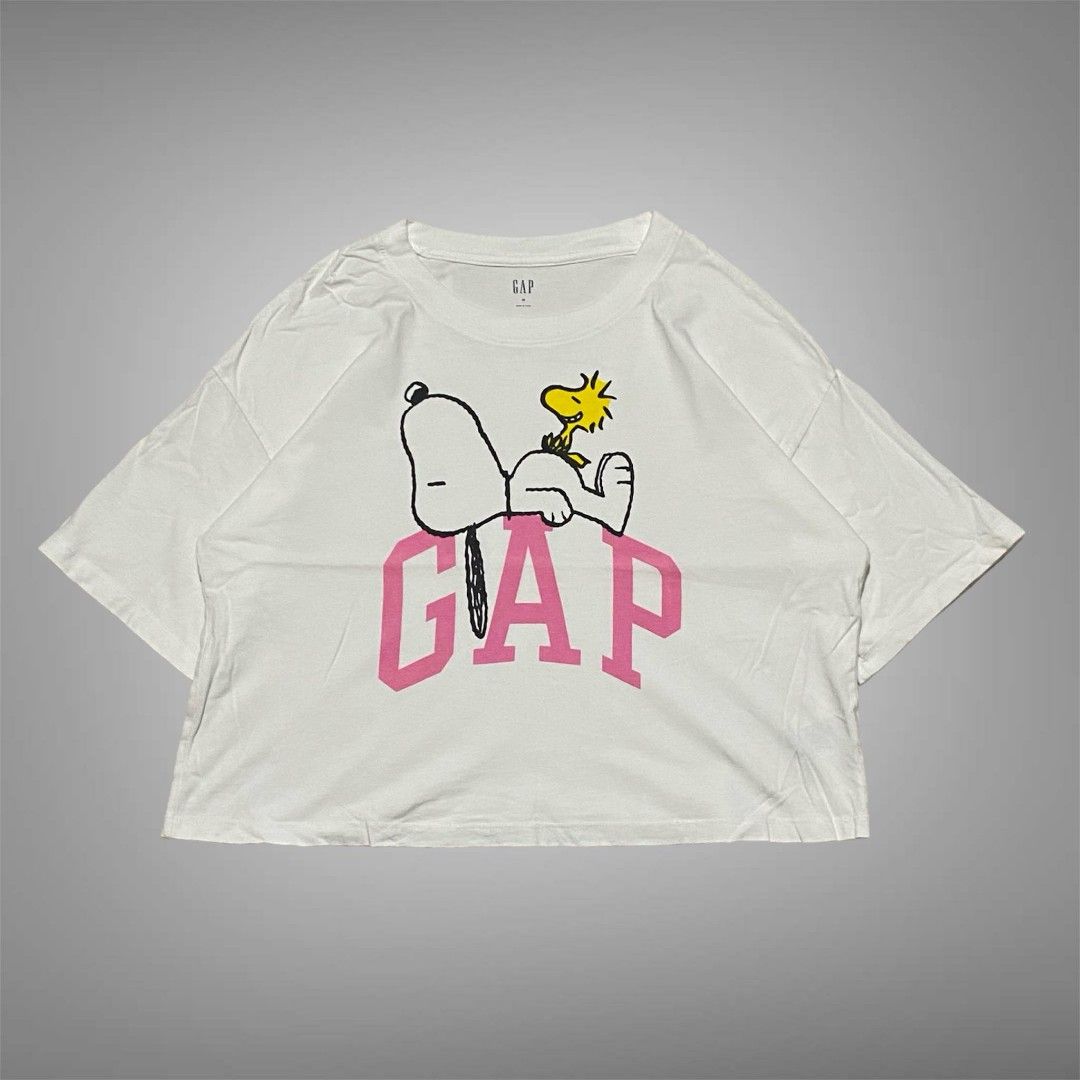 BIGLOGO GAP PEANUTS SNOOPY BIGLOGO COLLAB, Women's Fashion, Tops ...