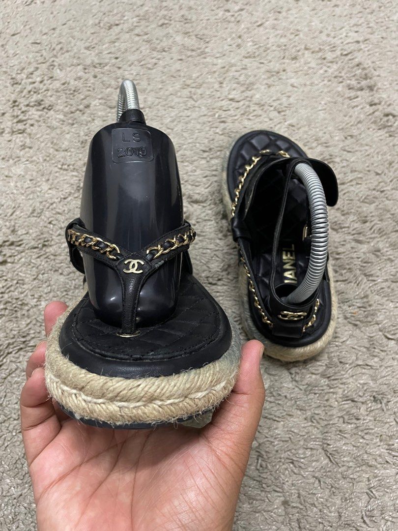 Chanel Chain CC Sandal, Women's Fashion, Footwear, Sandals on Carousell