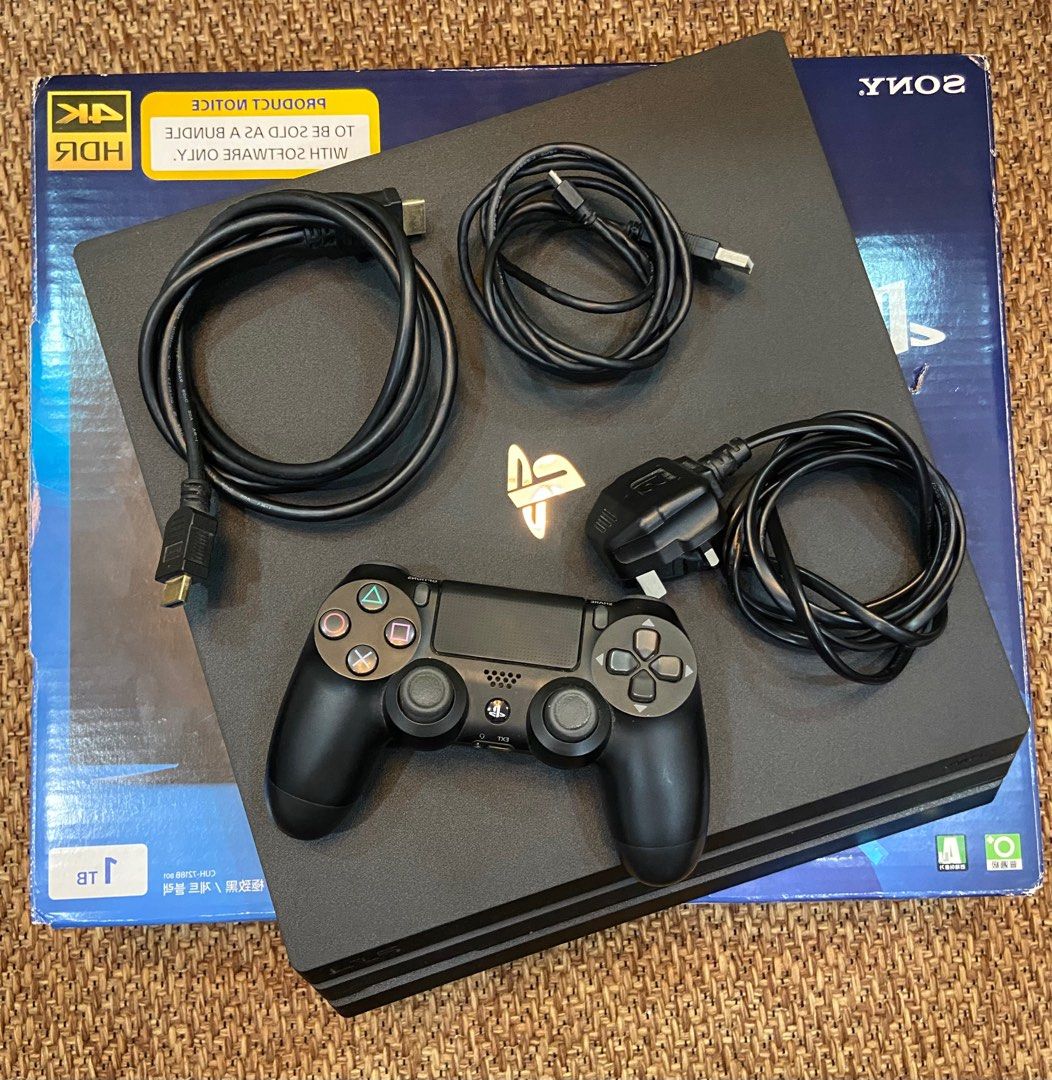 Complete PS4 Pro with Original DS, Video Gaming, Video Game Consoles, PlayStation on Carousell