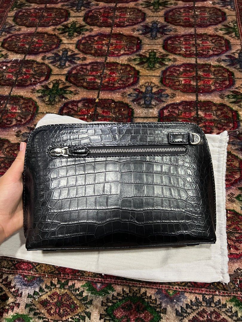 Crocodile skin clutchbag/ crocodile skin man bag/ crocodile skin bag ...