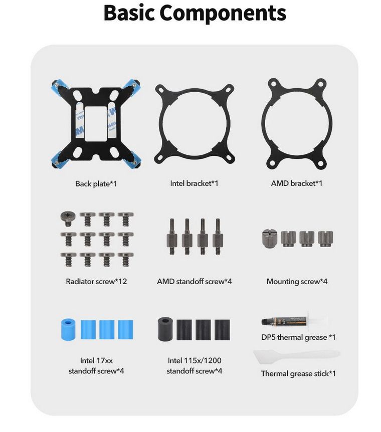 DarkFlash Nebula DN240D 240mm & DN360D 360mm ARGB AIO Liquid Cooler For ...